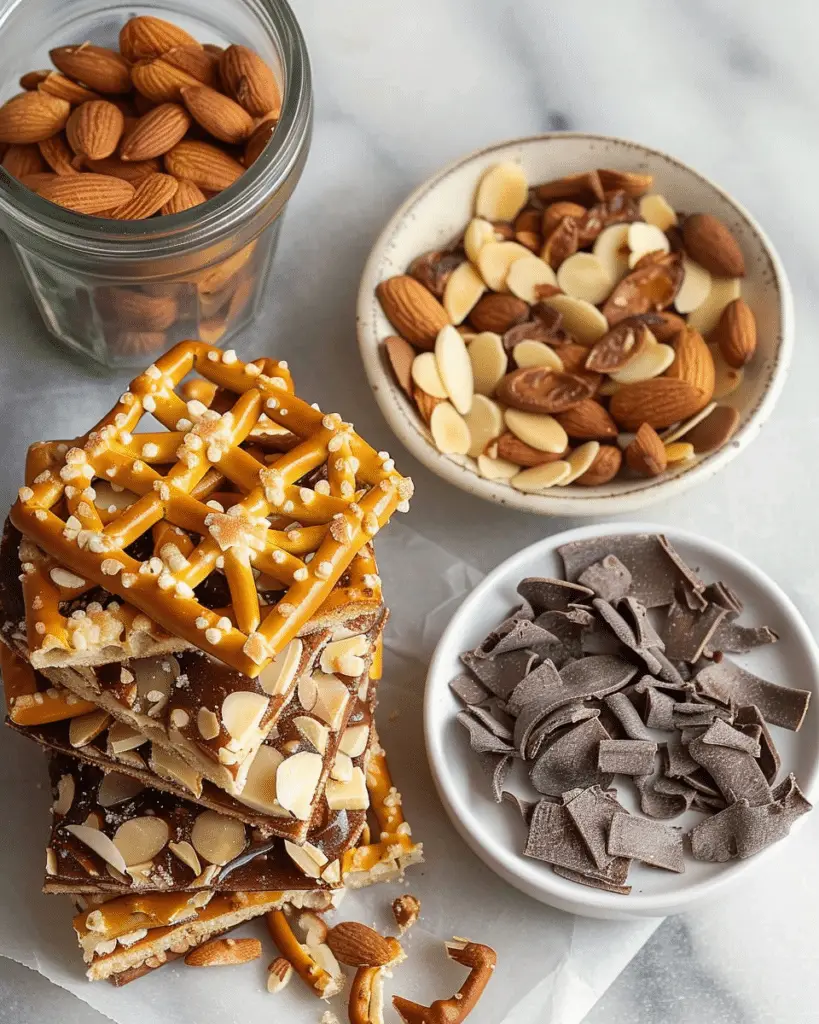 Pretzel-Almond Bark - Cookibly