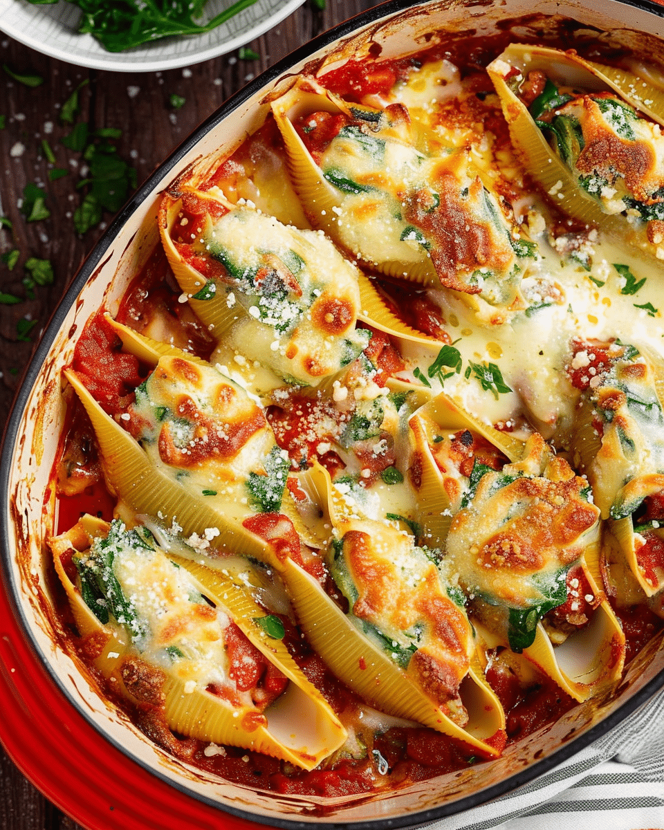Spinach and Ricotta Stuffed Shells - Cookibly